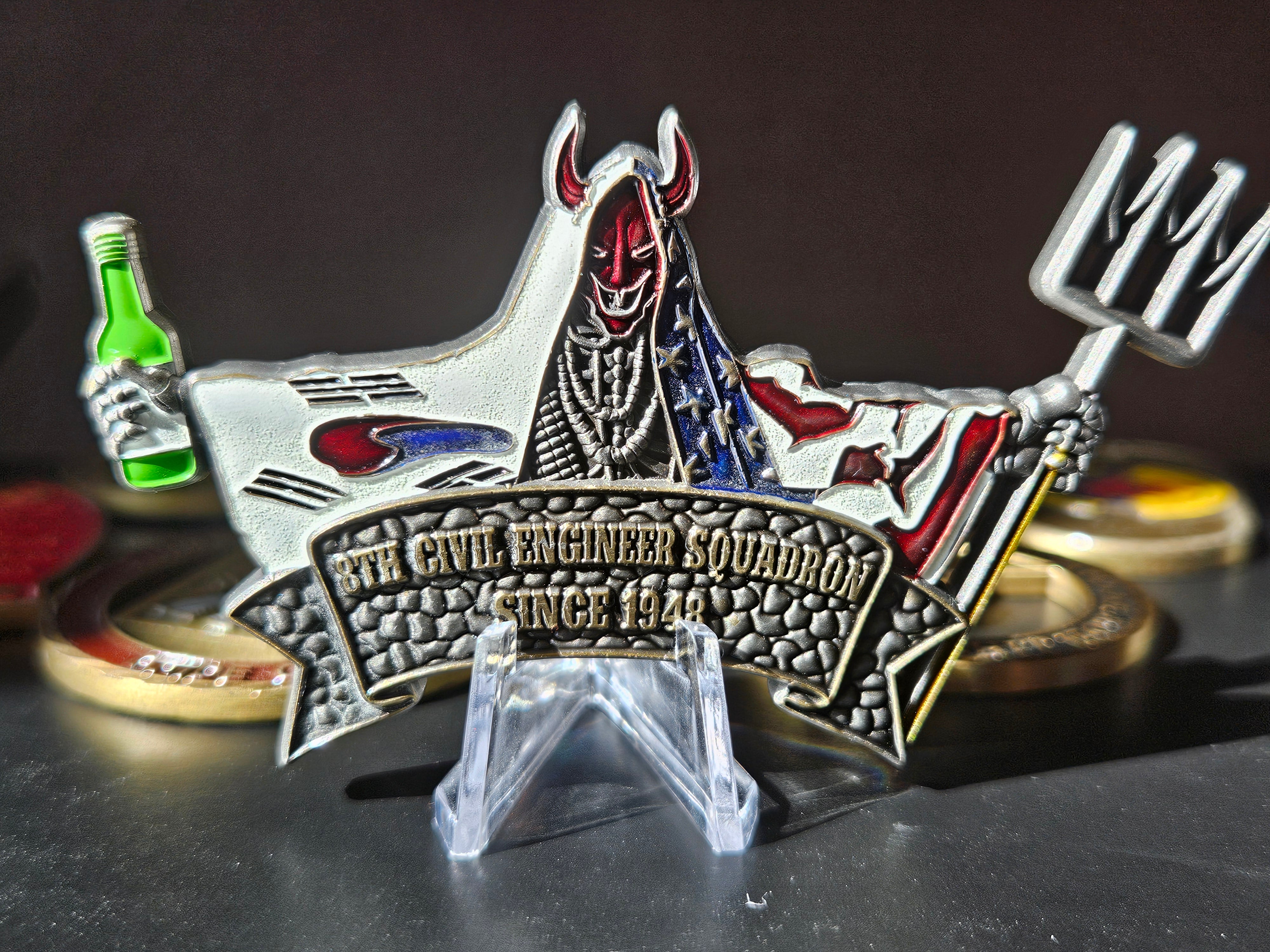 3.5" Kunsan AB 8 CES Red Devil Coin – 58 Designs LLC
