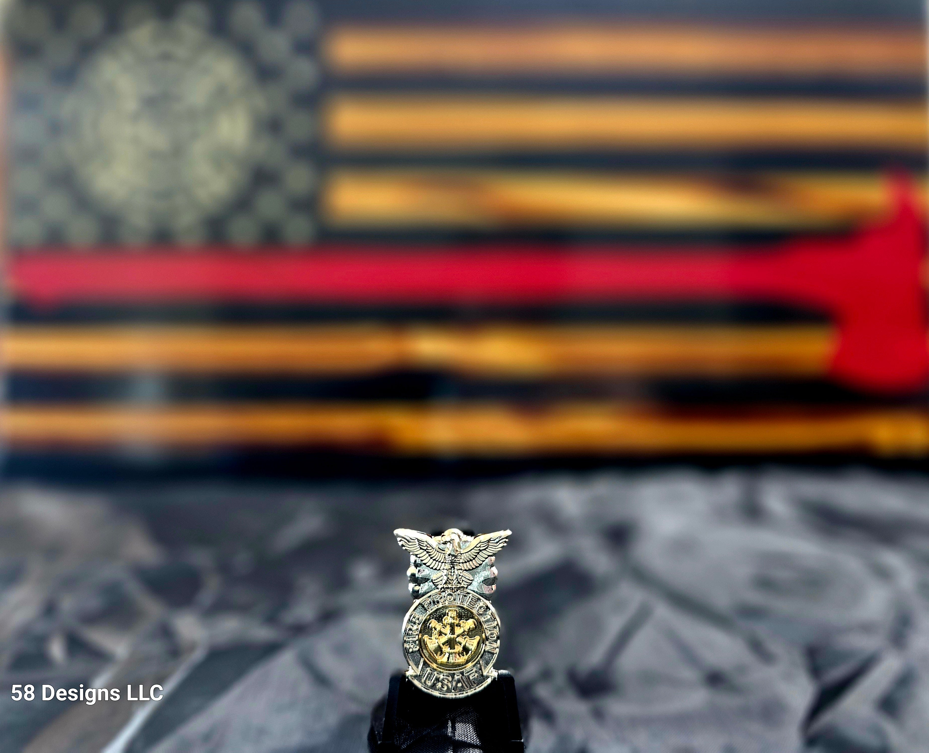 1.25" Fire Protection Assistant Chief Pin Tie Tack – 58 Designs LLC