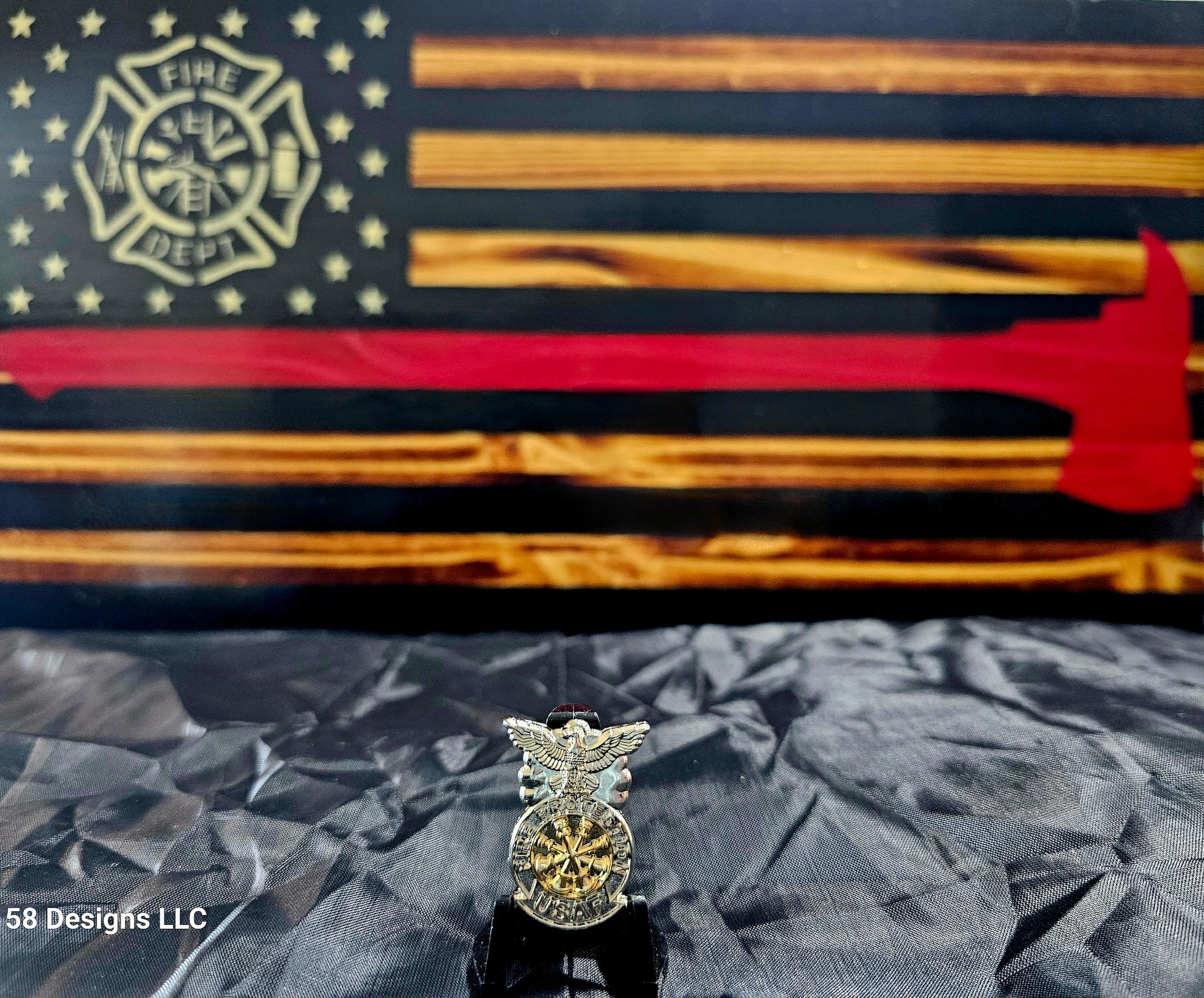 1.25" Fire Protection Deputy Fire Chief Pin Tie Tack – 58 Designs LLC