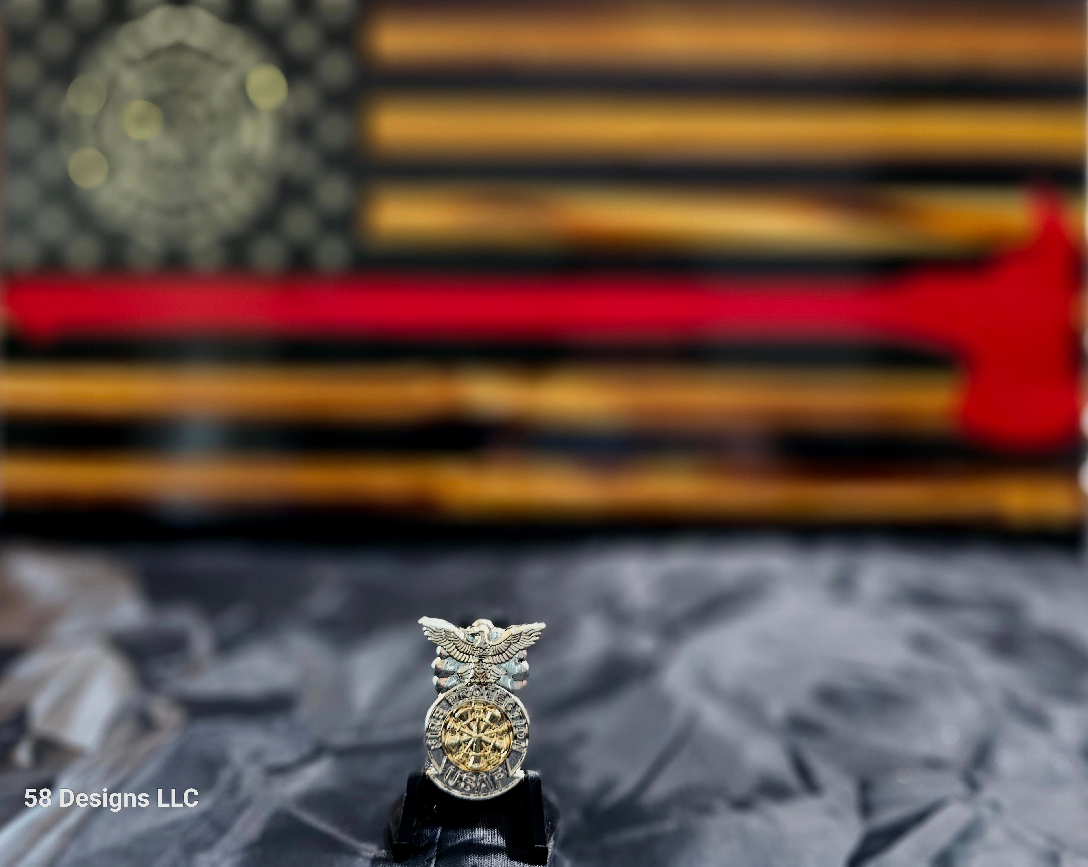 1.25" Fire Protection Fire Chief Pin Tie Tack – 58 Designs LLC